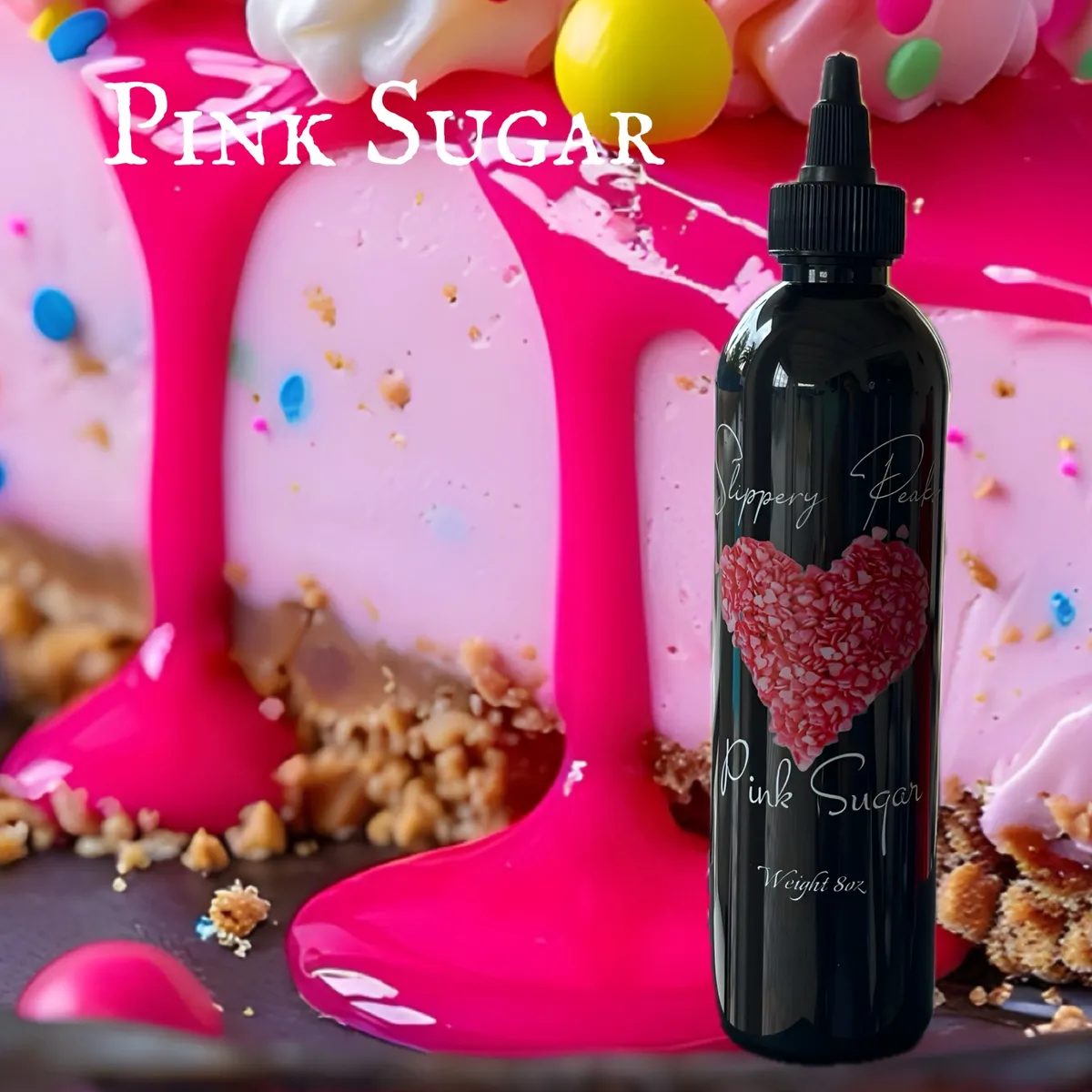 8oz Pink Sugar Squeeze Wax - Slippery Peaks Bath and Beauty
